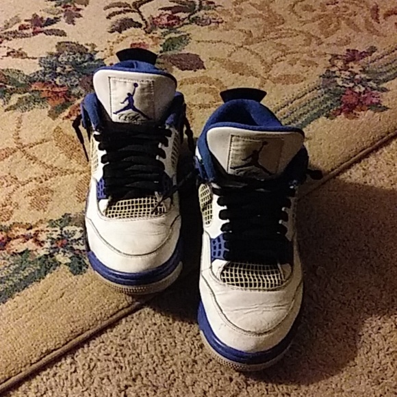 Nike | Shoes | Jordan Flight Retro Iv Motosport Bluewhite | Poshmark